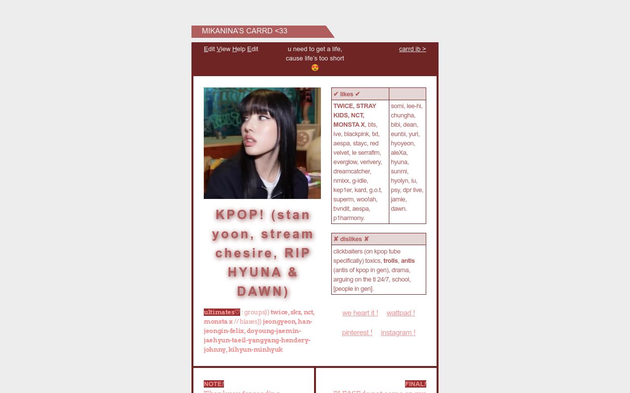 mikanina’s carrd